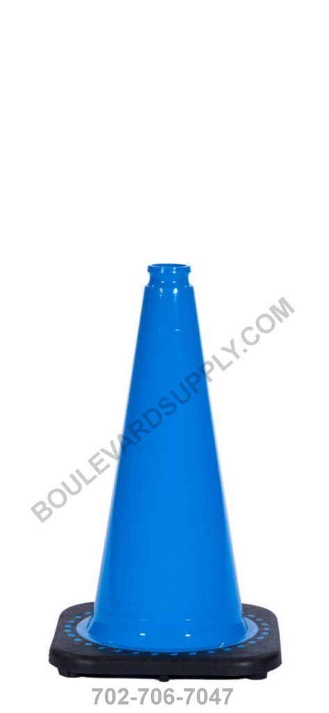 Blue Traffic Cones For A Car Wash & Handicap Parking Spaces